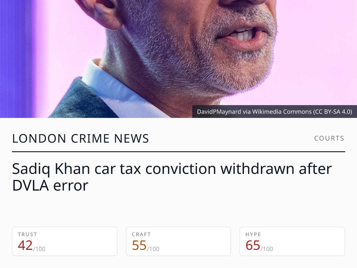 Sadiq Khan Car Tax Conviction Withdrawn After Dvla Error London Crime